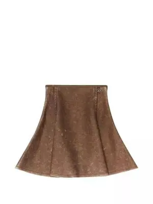 DIESEL® Flared Miniskirt In Bonded Material