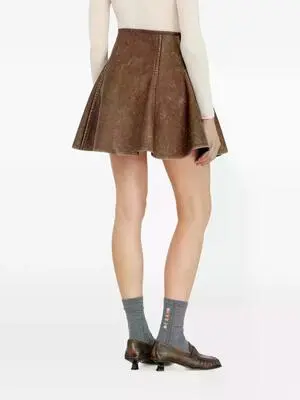DIESEL® Flared Miniskirt In Bonded Material
