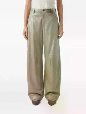 Brunello Cucinelli Leather Trousers