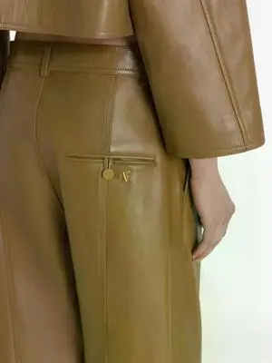Alberta Ferretti Panelled Leather Trousers