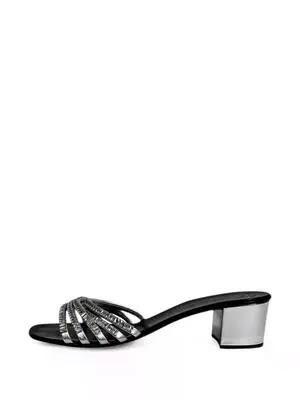 GIUSEPPE ZANOTTI Rhinestone-embellished Heeled Sandals - Silver