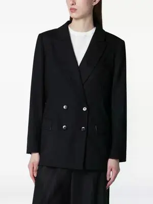 VITOVI Flap-pocket Double-breasted Blazer - Black