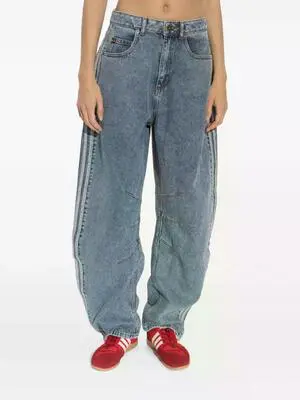 Adidas Side-stripe Wide-leg Jeans
