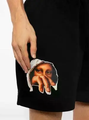 MELT Graphic Print Shorts - Black