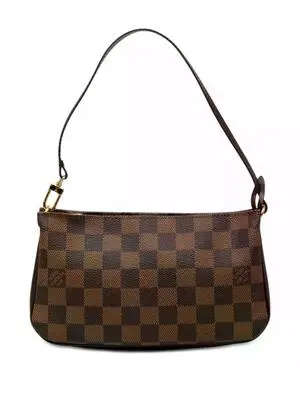 LOUIS VUITTON 2004 Damier Ebene Navona Shoulder Bag - Brown