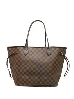 LOUIS VUITTON 2008 Damier Ebene Neverfull Mm Tote Bag - Brown
