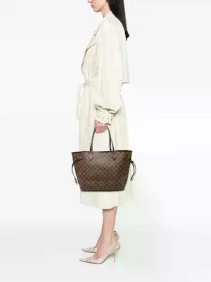 LOUIS VUITTON 2008 Damier Ebene Neverfull Mm Tote Bag