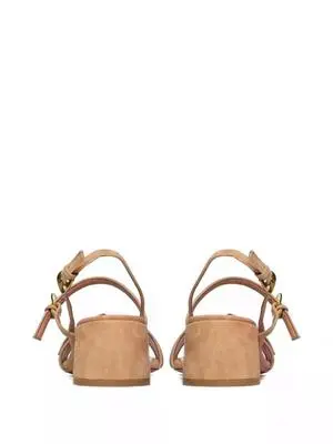 POCHE PARIS Buckle-embellished Block-heel Sandals