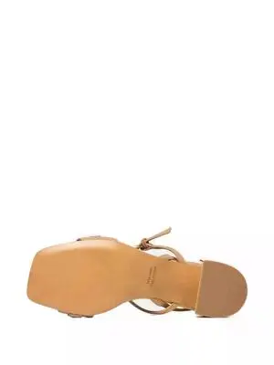 POCHE PARIS Buckle-embellished Block-heel Sandals