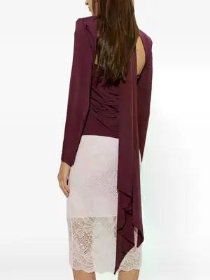 ROTATE BY BIRGER CHRISTENSEN Open-back Draped-detail Top