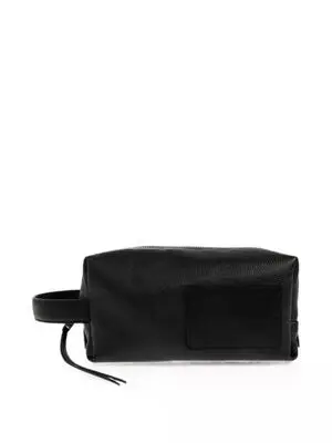 JIL SANDER Logo-patch Pebbled Toiletry Bag