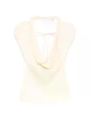 AYA MUSE Halterneck Tie-fastening Top - Neutrals