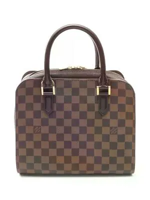 LOUIS VUITTON 2001 Damier Ebene Triana Handbag - Brown