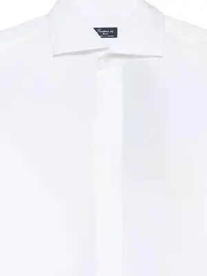 FINAMORE 1925 Spread-collar Concealed-front Cotton Shirt