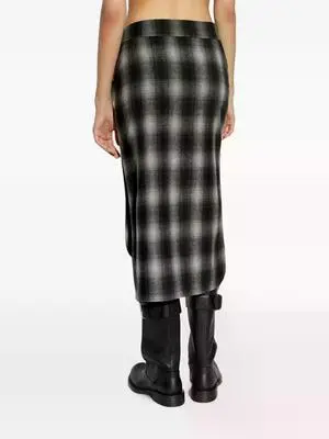 IRO PARIS Nylane Check Belted Midi Skirt