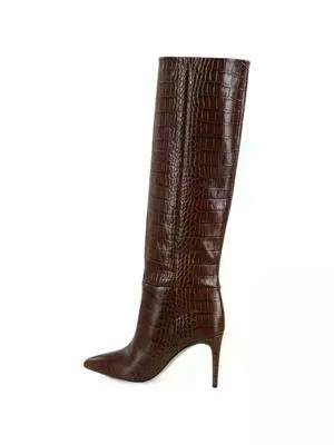 Paris Texas Croc-effect Pointed-toe Boots