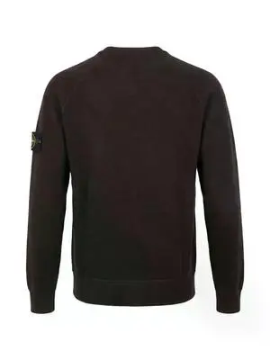 Stone Island Logo-patch Raglan-sleeve Sweater - Brown