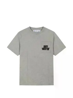 Off-White Logo-print Pocket T-shirt - Grey