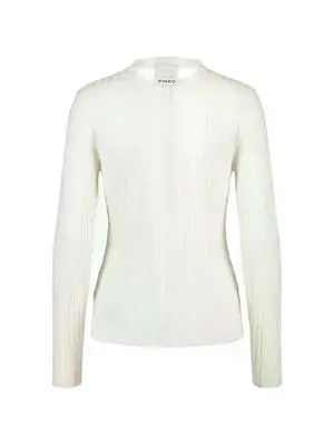 Pinko Ribbed-knit Sweater - Neutrals