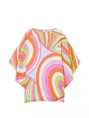 Emilio Pucci Iride-print Silk Kaftan - Orange