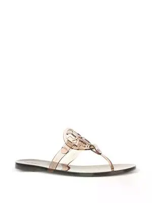 Tory Burch Miller Flat Sandals With Thong Strap - Brown