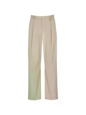 Casablanca Pleated Logo Plaque Wide-leg Trousers