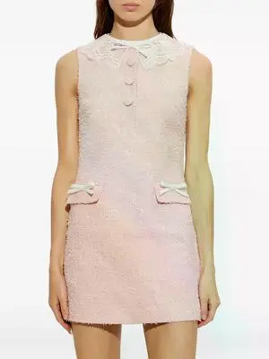 SELF-PORTRAIT Sequin-embellished Lace-collar Mini Dress