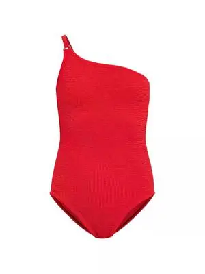 Hunza G Clara One-shoulder Swimsuit - Red