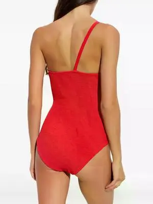 Hunza G Clara One-shoulder Swimsuit - Red