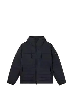 Stone Island Quilted Hooded Jacket - Blue