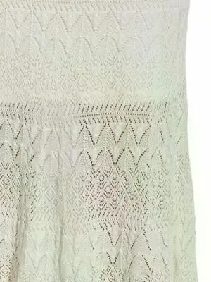 SELF-PORTRAIT Crochet-knit Scalloped-edge Maxi Skirt