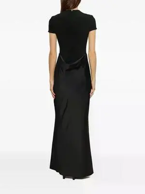 ROTATE BY BIRGER CHRISTENSEN Draped Panelled Maxi Dress
