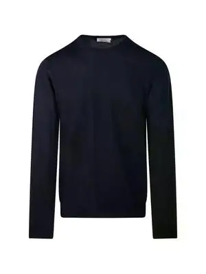 ROBERTO COLLINA Crew-neck Ribbed-trim Sweater - Blue
