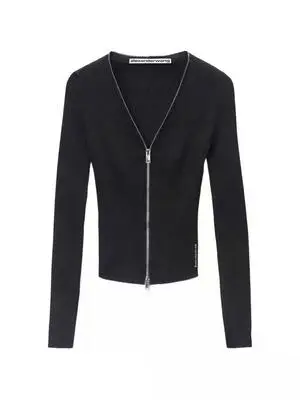 Alexander Wang Ribbed-knit Zip-up Cardigan