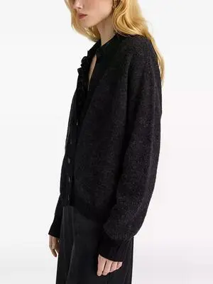Momoni Pra Bouclé-knit Ribbed-trim Cardigan