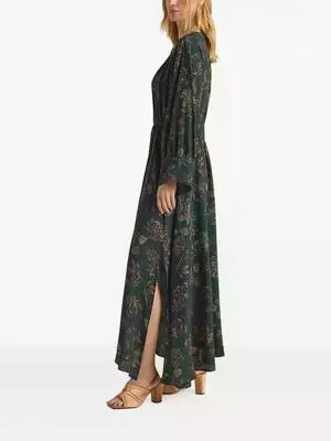 Momoni Edda Printed Long-sleeved Maxi Dress