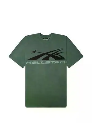 HELLSTAR Rhinestone-embellished Logo-print T-shirt - Green