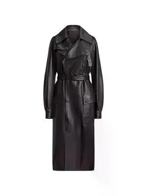 Ralph Lauren Bailey Double-breasted Leather Coat