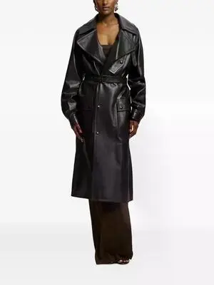 Ralph Lauren Bailey Double-breasted Leather Coat