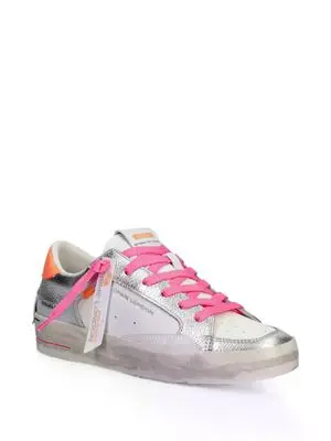 CRIME LONDON Skate Deluxe Leather Sneakers - Silver