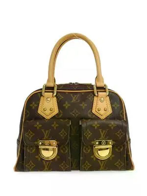 LOUIS VUITTON 2005 Monogram Manhattan Tote Bag - Brown