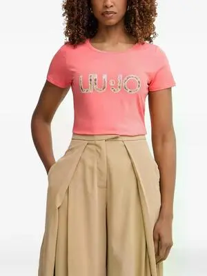 Liu Jo Rhinestone-embellished T-shirt - Pink