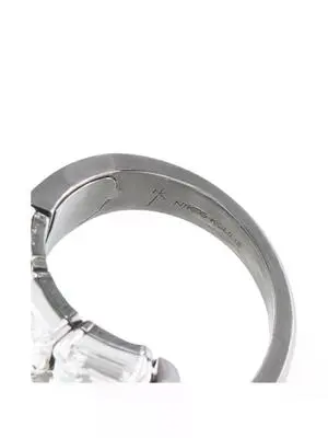 Nikos Koulis Emerald-cut Diamond Wrapped Design Ring In 18k White Gold