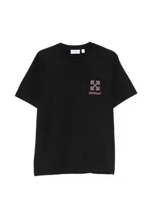 Off-White Arrows Logo-print Cotton T-shirt - Black