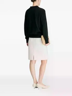 Loulou De Saison Fine-knit Long-sleeve Polo Shirt