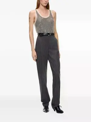 Pinko Tailored Pinstripe Trousers - Grey