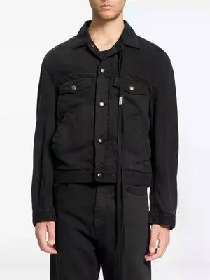 ANN DEMEULEMEESTER Long-sleeved Denim Jacket - Black