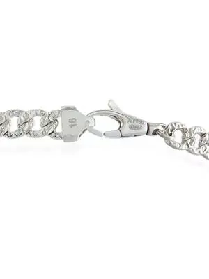 Gucci 18k White Gold Diamond And Aquamarine Lion-head Bracelet