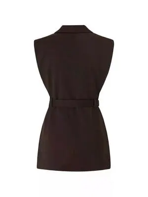 Pinko Belted Sleeveless Jacket