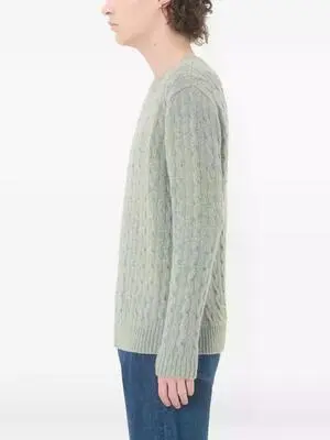 Valentino Garavani Cable-knit Wool Sweater With Vlogo